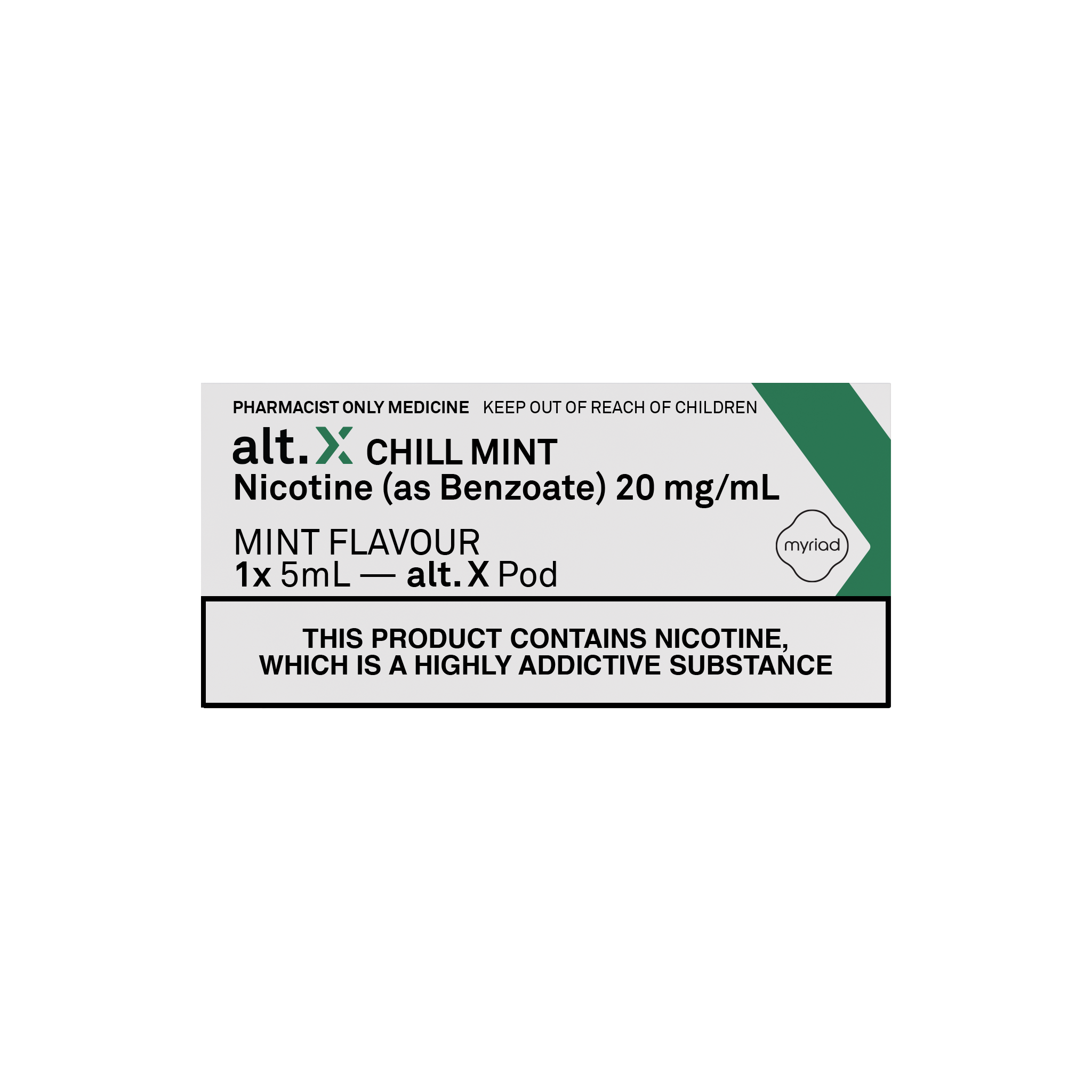 alt. X Chill Mint Pods (1 x 5ml) – Tabuu